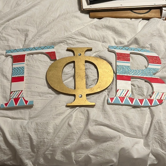 Wall Decor | Hand Painted Gamma Phi Beta Letters | Poshmark